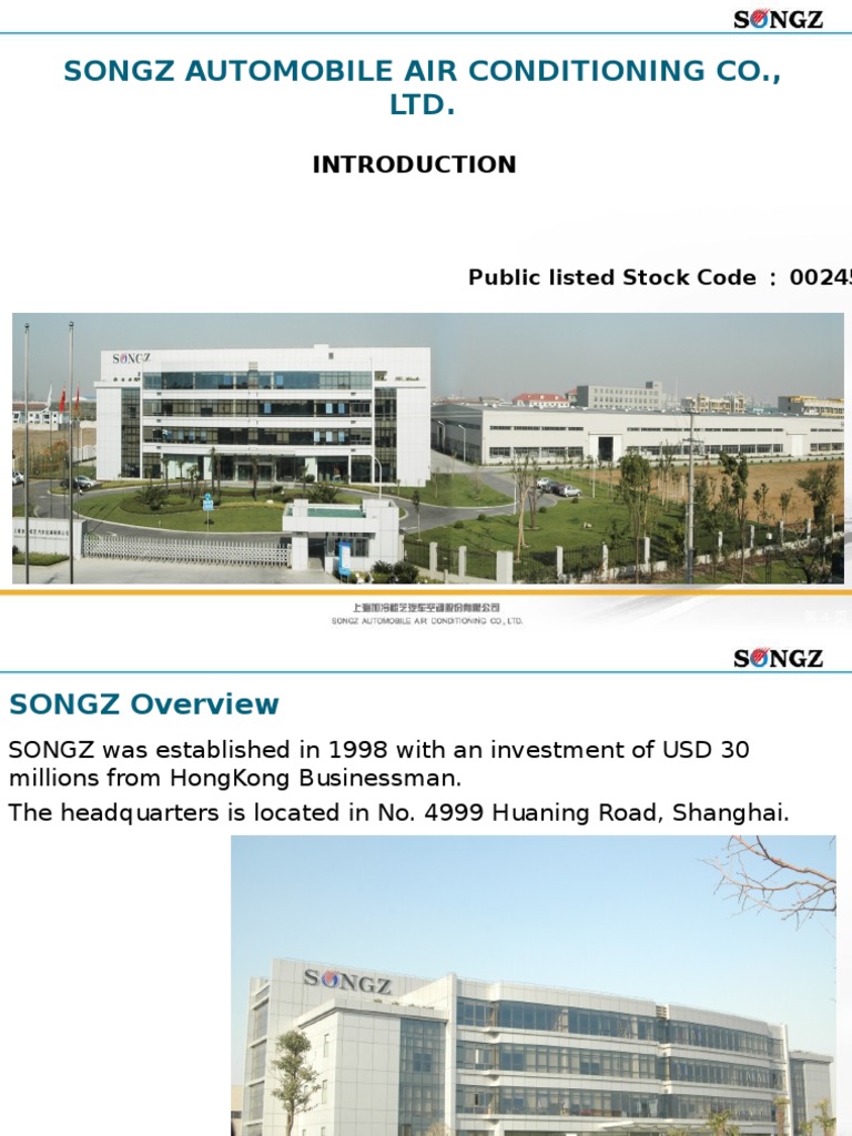 Songz Group Introduction Ver2016 | PDF | Bus | Air Conditioning