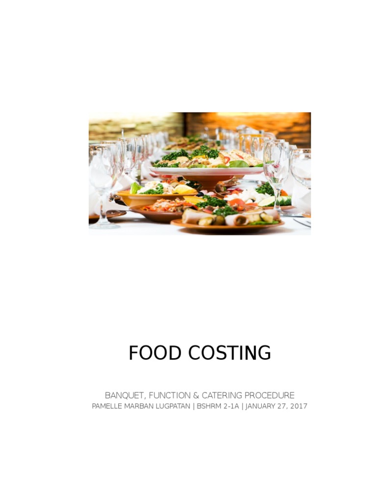 Food Costing: Banquet, Function & Catering Procedure | PDF | Home ...