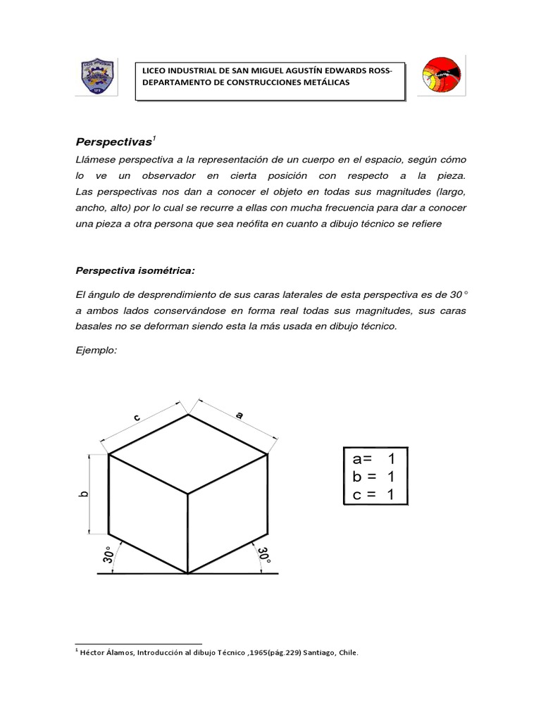 Tipos de Perspectivas en Dibujo Técnico | PDF