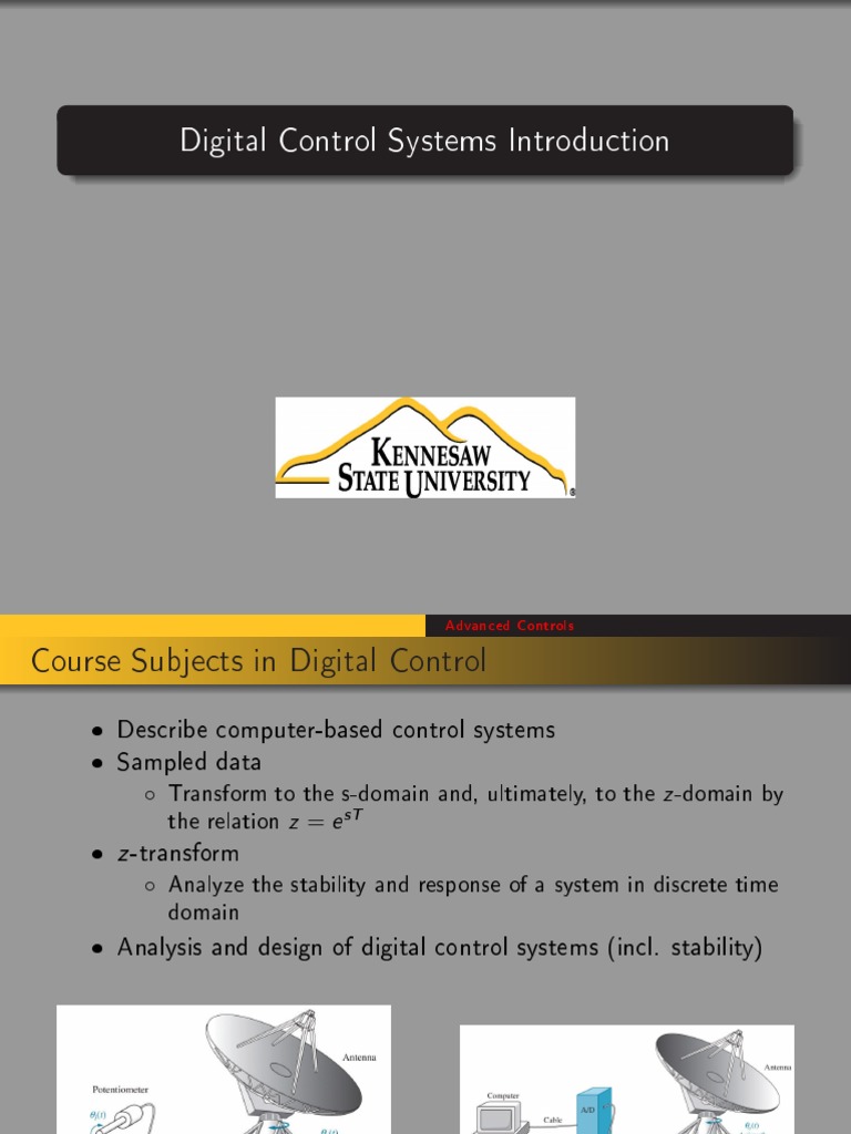 Digital Control Systems Introduction: Advanced Controls | PDF | Computers