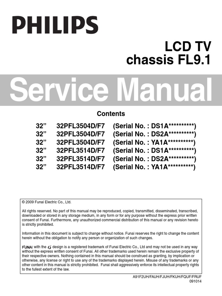 Philips 32pfl3504d-f7 Chassis Fl9.1 | PDF | Electrical Connector ...