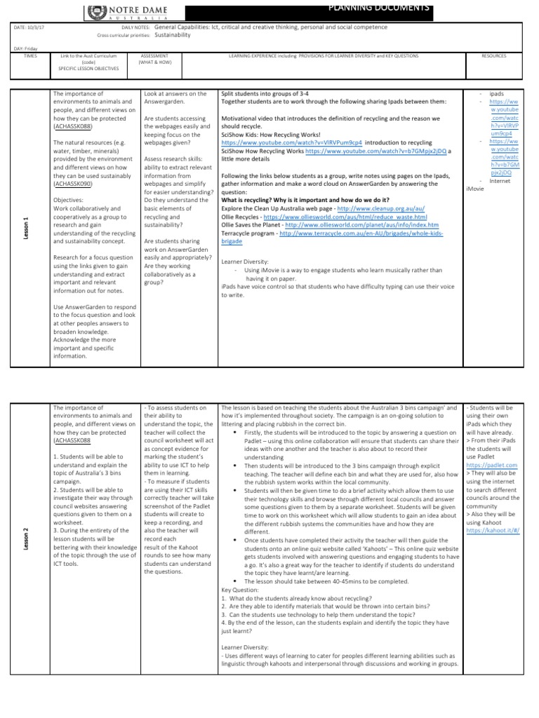 Forward Planning | PDF | Educational Technology | Curriculum