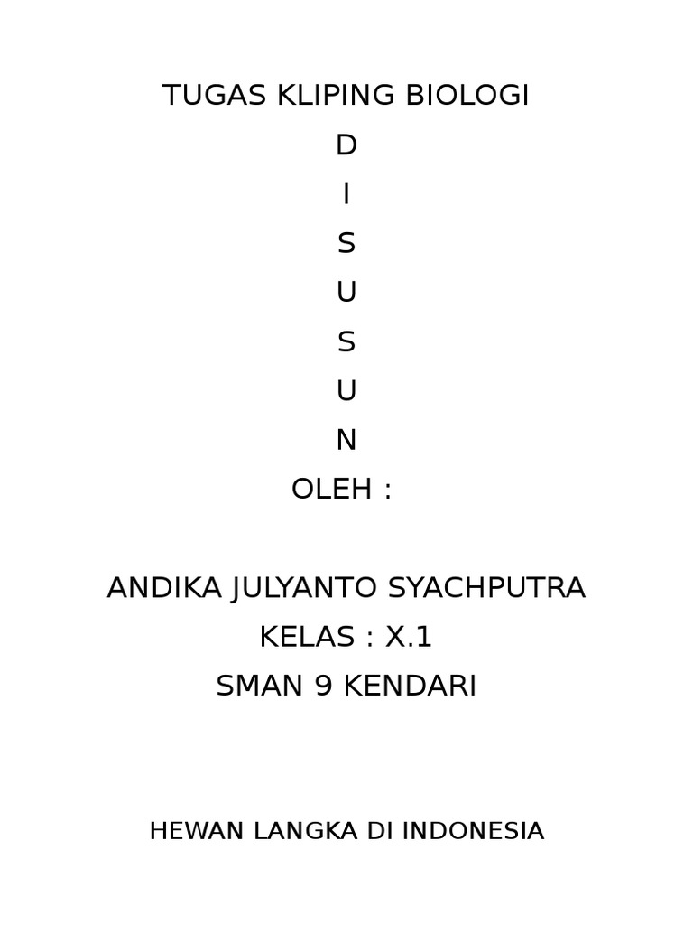 Tugas Kliping Biologi (X) | PDF