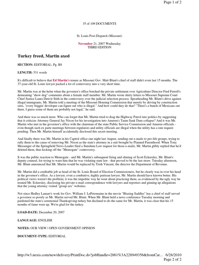 Ed Martin's Controversial Tenure Ends | PDF | Government | Lawyer