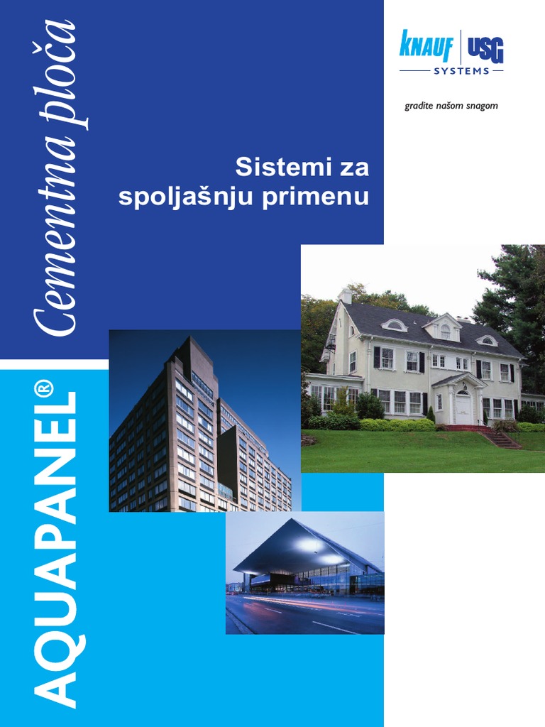 Aquapanel Sistemi Za Spoljasnju Primenu PDF | PDF