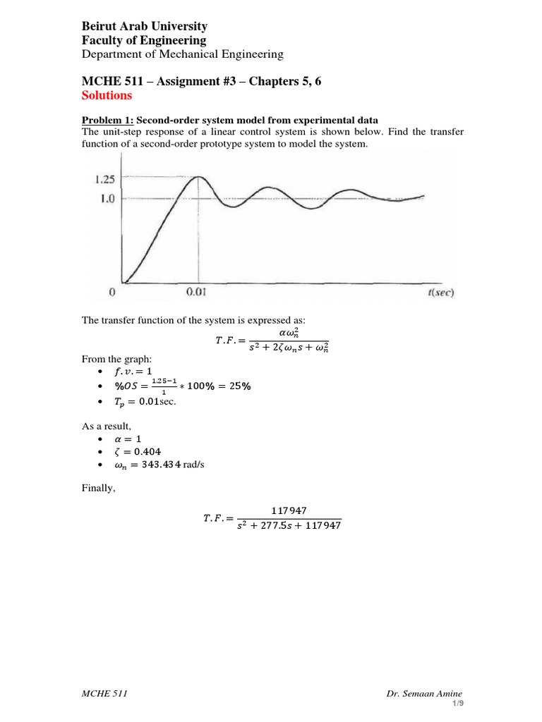 Assignment 3 Solutions Pdf Applied Mathematics Systems Theory