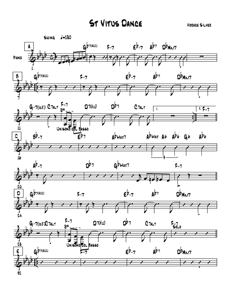 ST Vitus Dance - Piano | Royal Navy