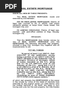 Real Estate Mortgage Agreement | PDF | Mortgage Law | Real Property Law