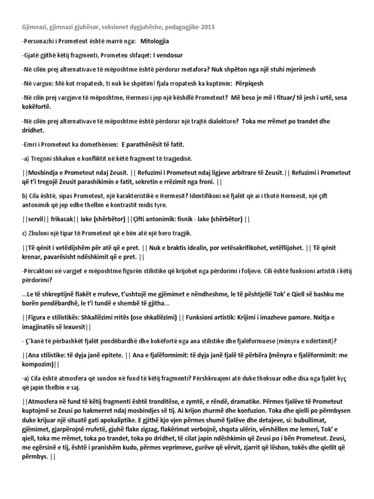 Prometeu I Mberthyer | PDF