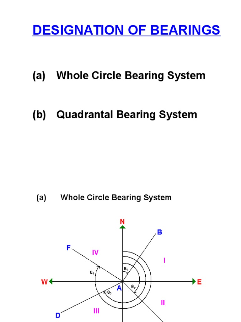 Bearings in Survey | PDF | Geometry | Elementary Geometry