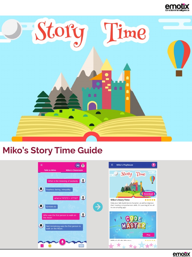 Miko Story Time App Instruction Manual | PDF | Games & Activities