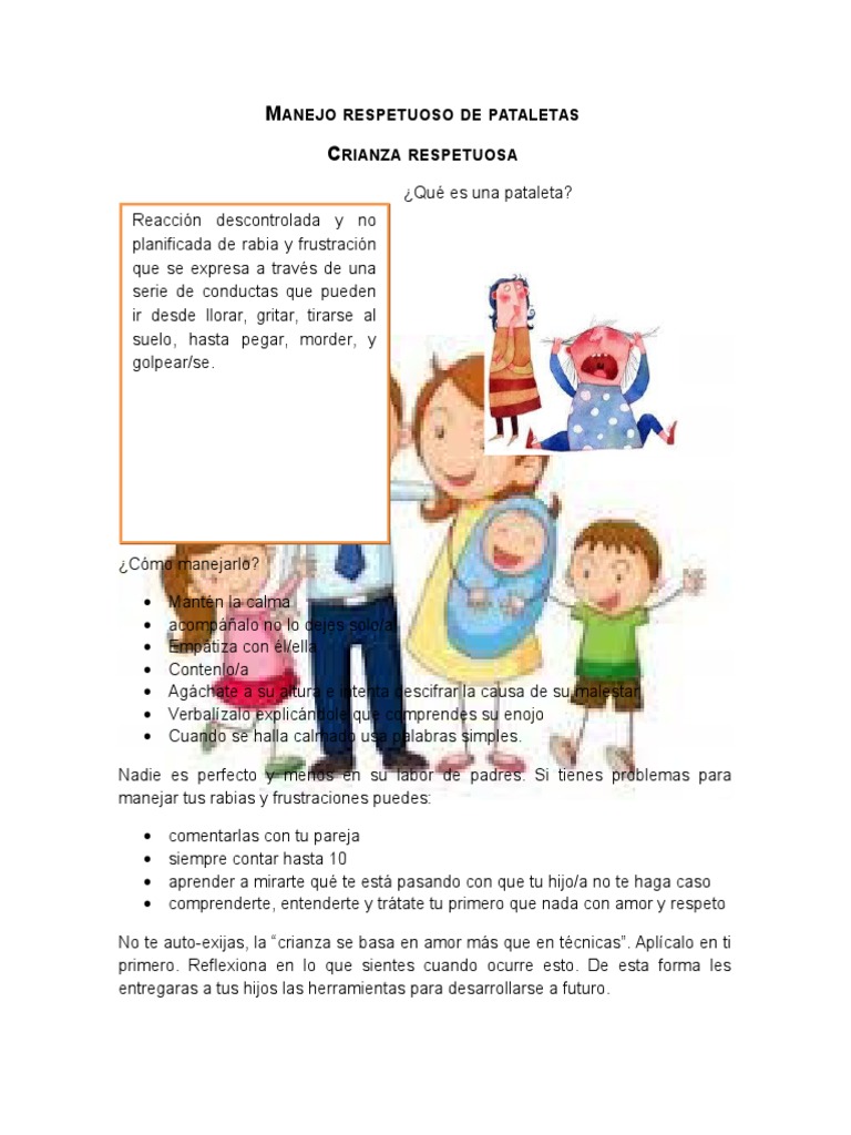 Manejo Respetuoso de Pataletas Folleto | PDF Manejo Respetuoso de Pataletas Folleto | PDF