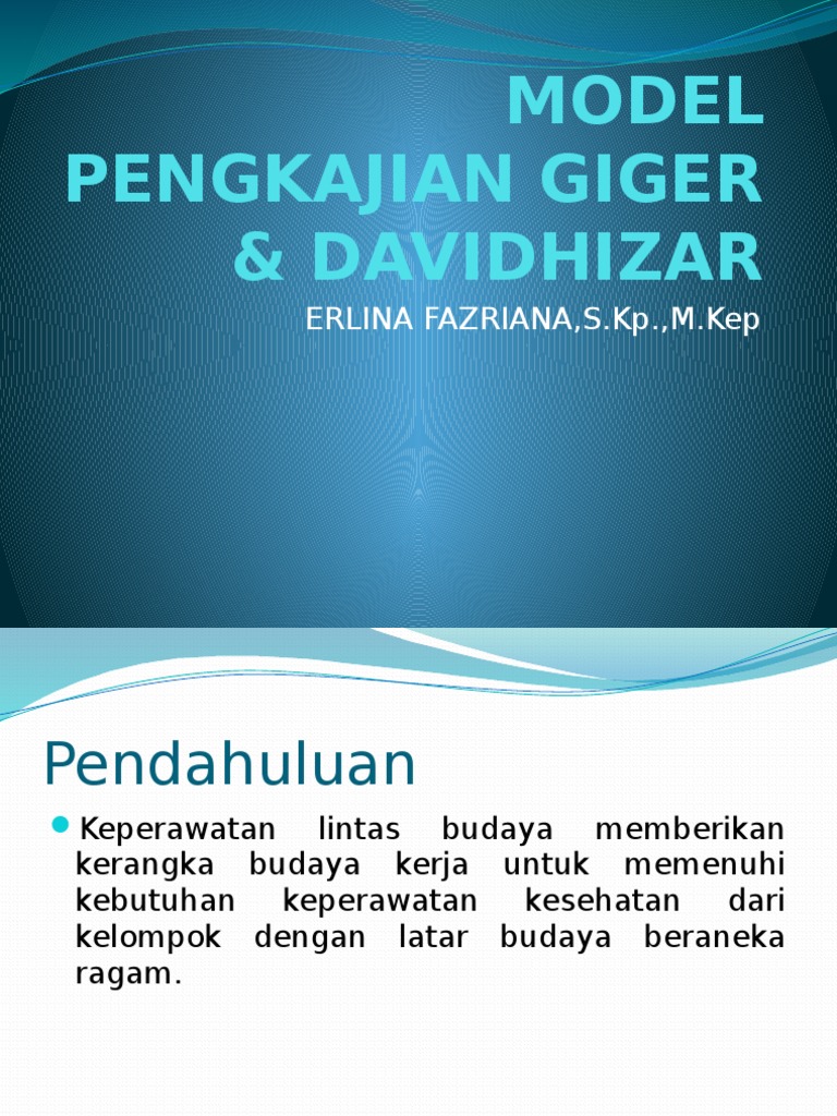 Model Pengkajian Giger & Davidhizar | PDF