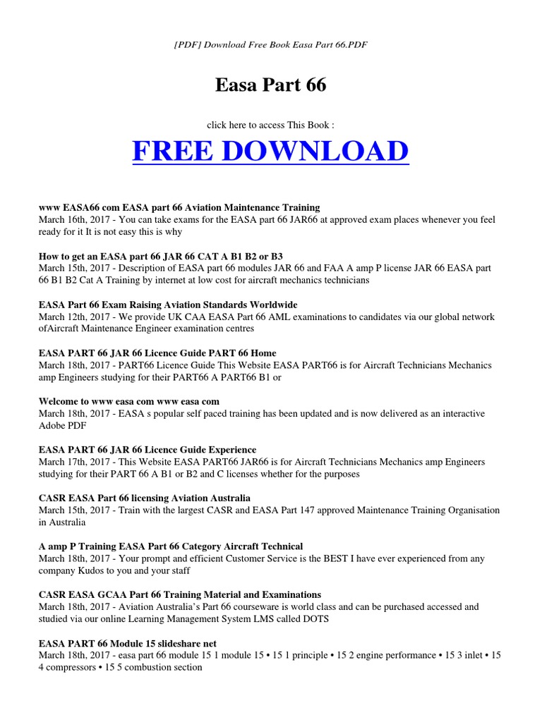Easa Part 66 | PDF | Computing And Information Technology ...