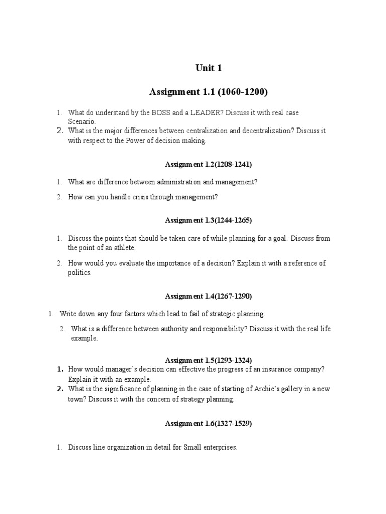 Unit 1 Assignment 1.1 (1060-1200) | PDF