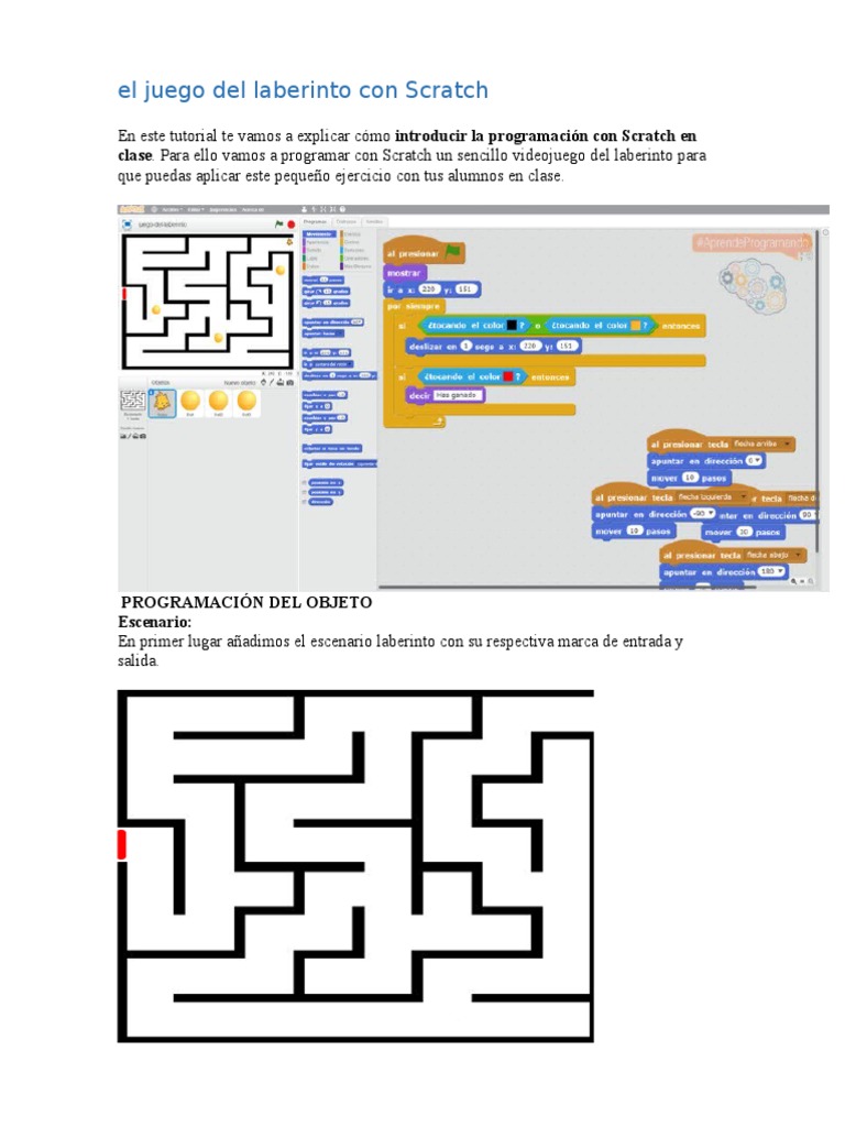 El Juego Del Laberinto Con Scratch | PDF