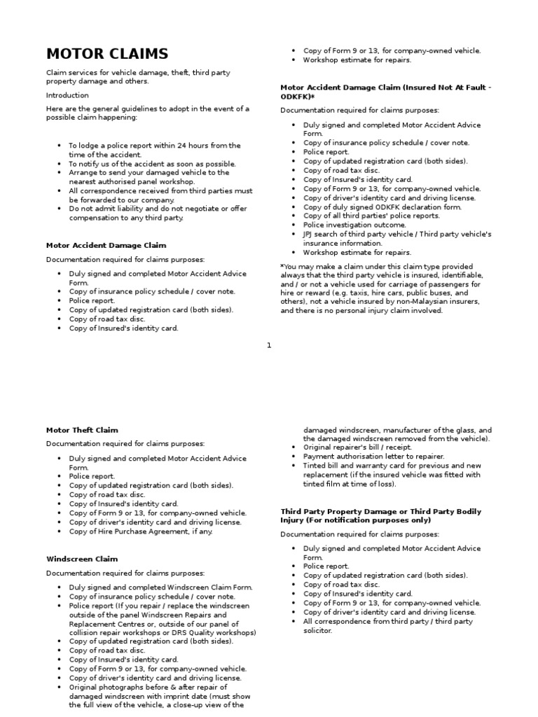 CLAIMS Details | PDF | Insurance | Traffic Collision