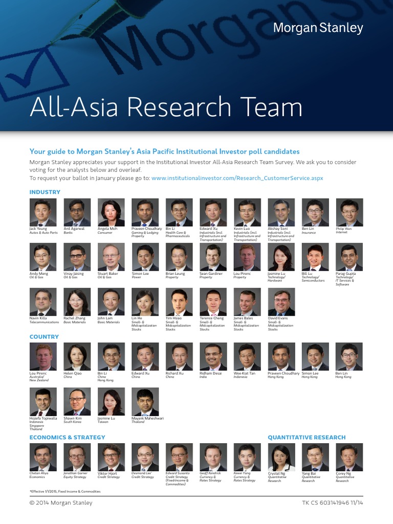 Morgan Stanley All-Asia Research Team 2015 | PDF | Economies | Investing