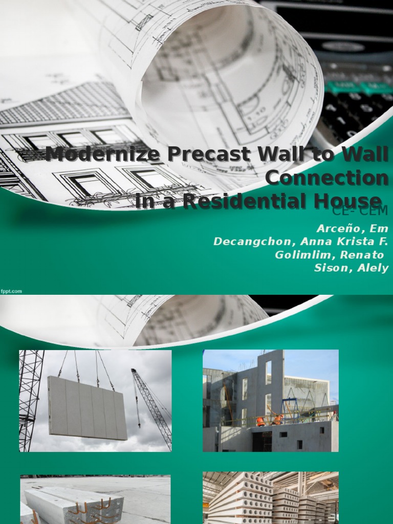 Modernized Precast Wall To Wall Connection in Residential House | PDF ...