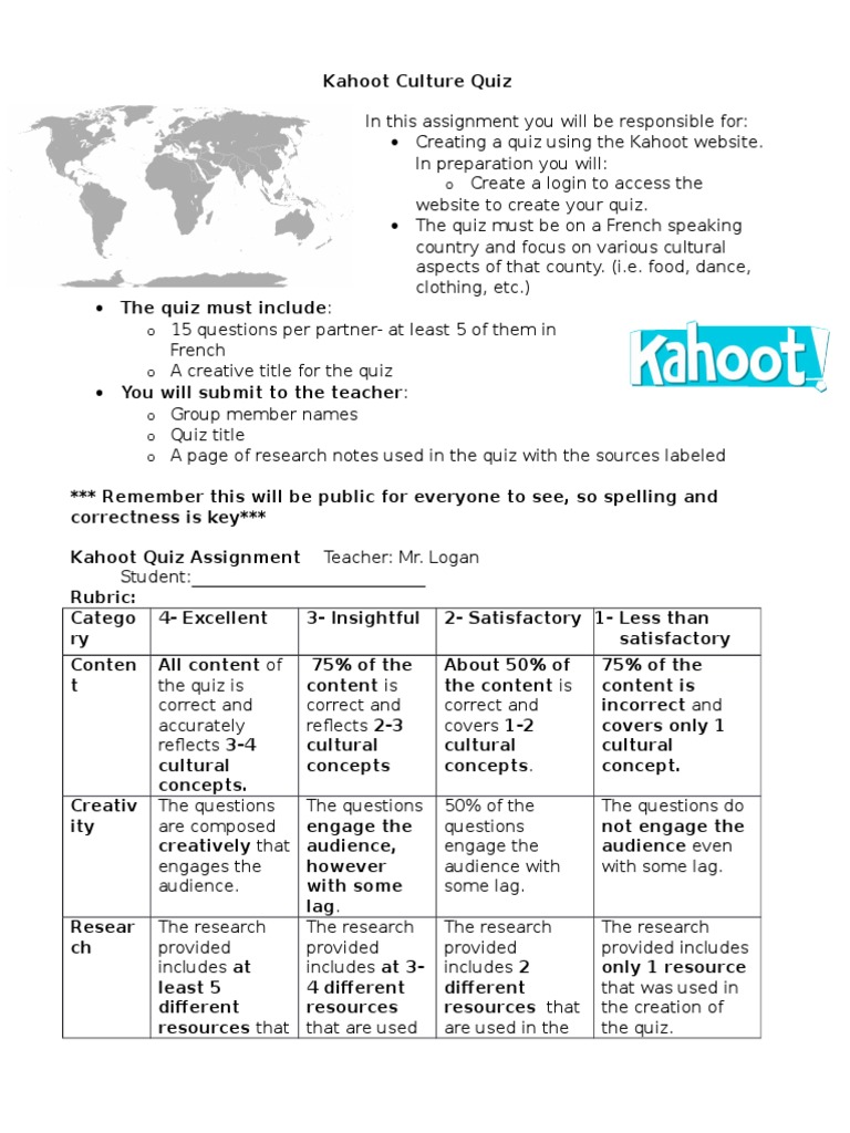 Kahoot Culture Quiz | PDF | Quiz | Cognition