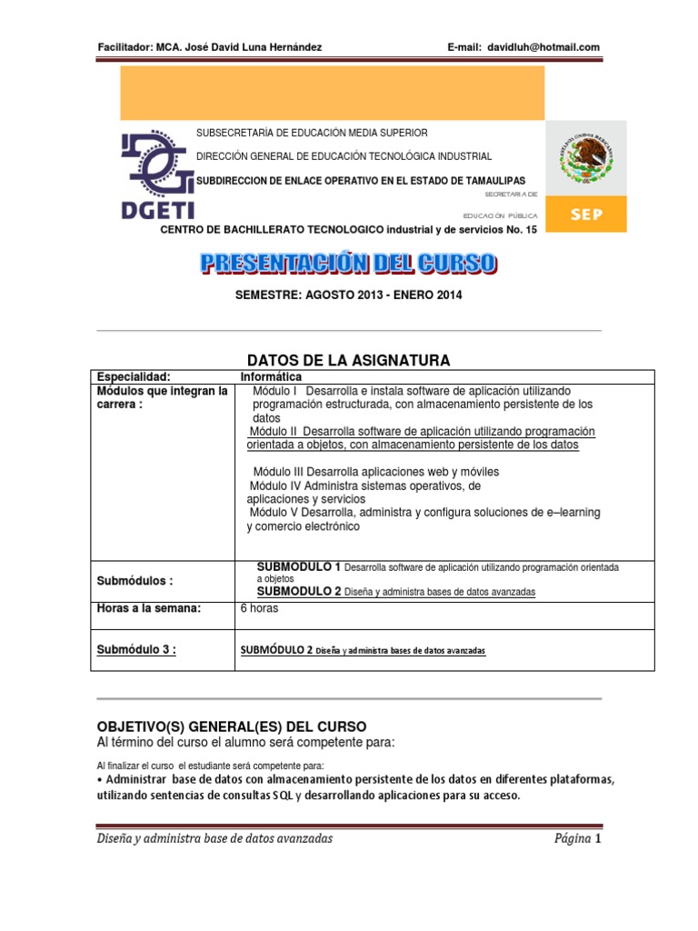 Modulo IV Sub II | PDF | Mi sql | Bases de datos