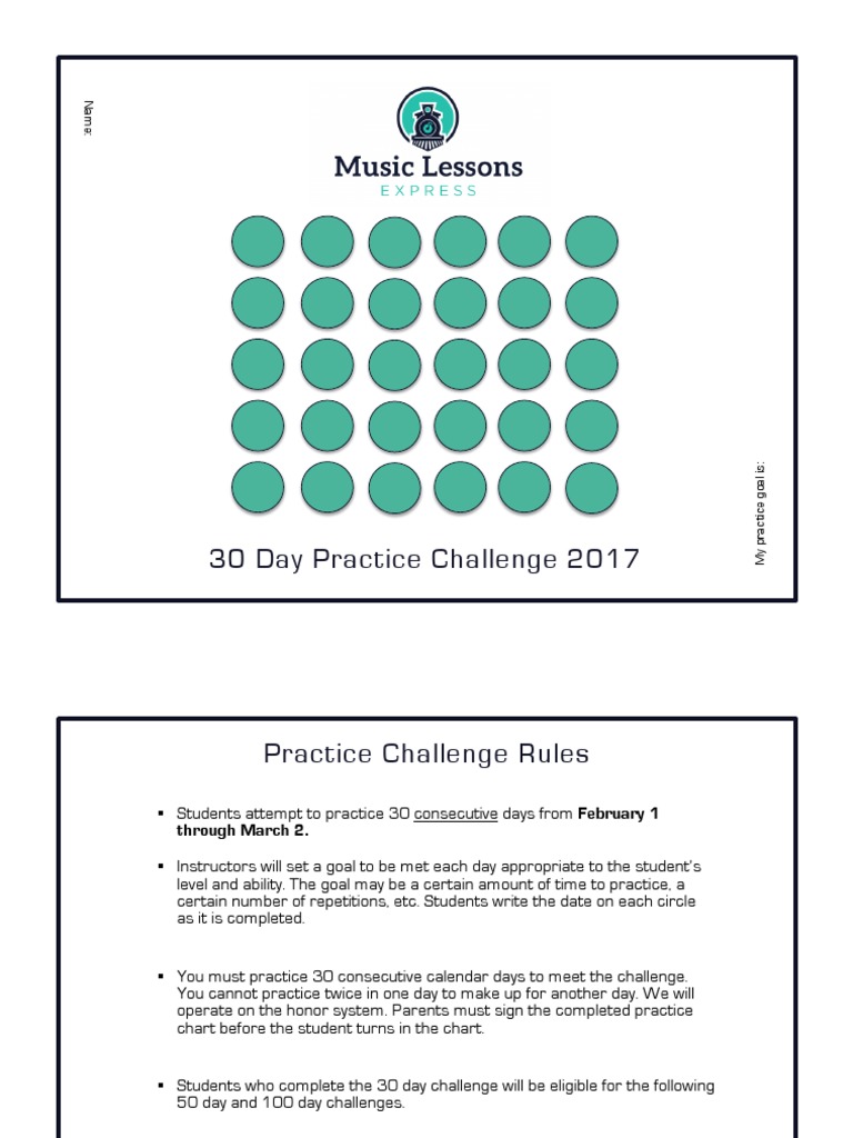 30 Day Practice Challenge | PDF | Career & Growth