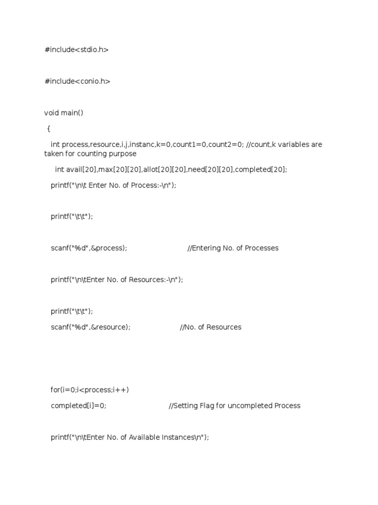 Deadlock Avoidance Bankers Algorithm | PDF | Computer Science | Teaching Mathematics