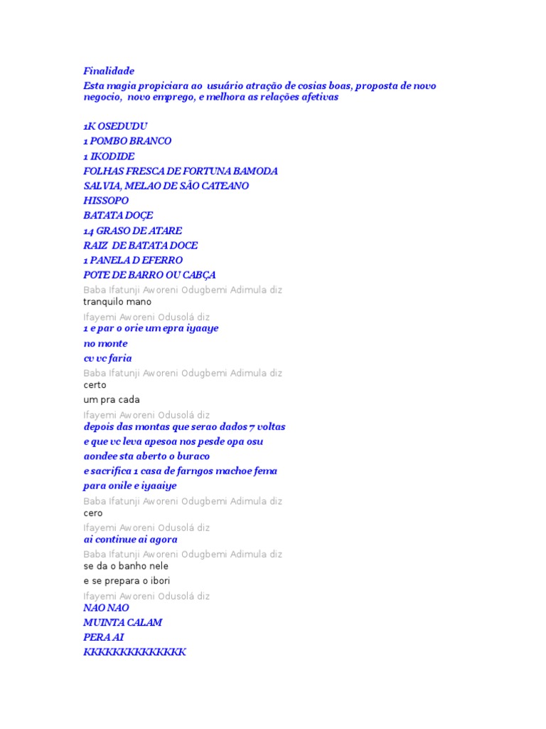 Como Realizar o Ritual do Dudu | PDF | Santeria | Religião e crença