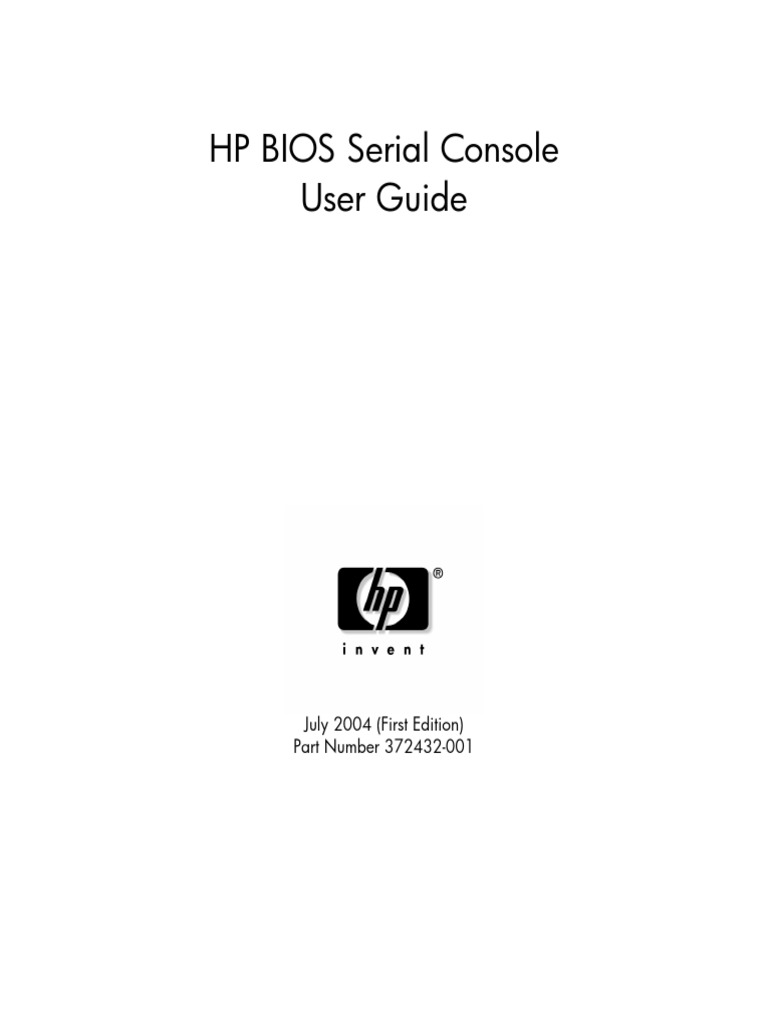 HP Bios SerialConsole UserGuide PDF | PDF | Command Line Interface | Bios