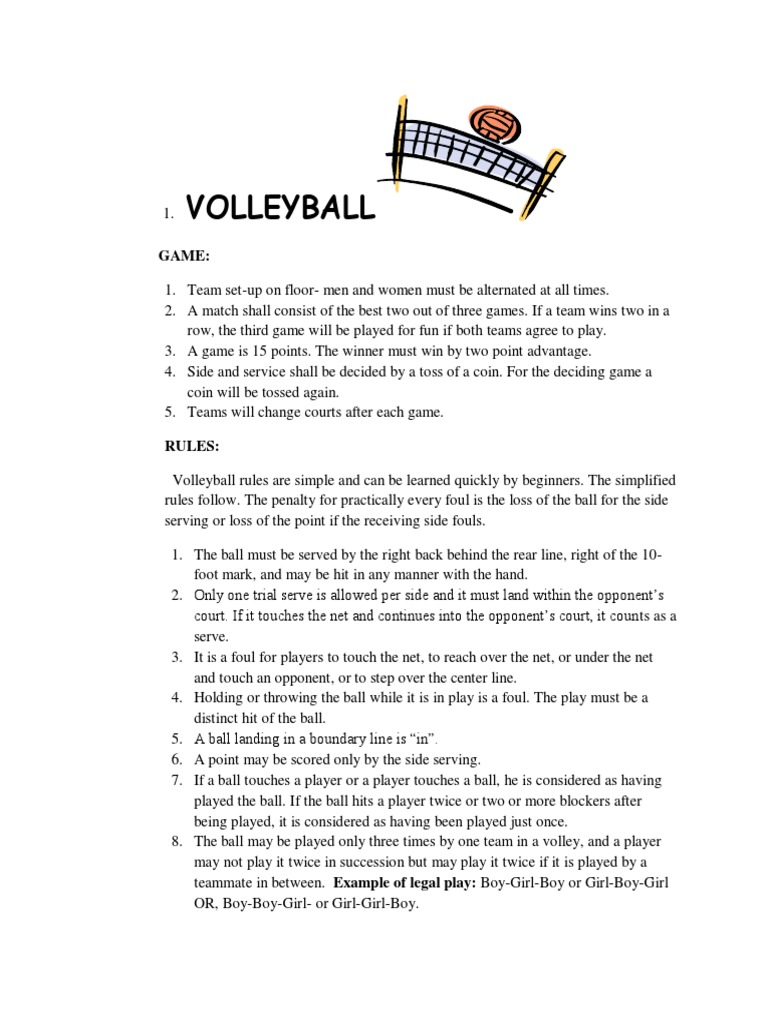 10 rules of volleyball store