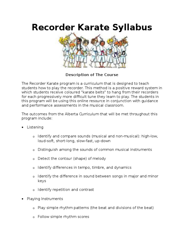 Recorder Karate Syllabus Weebly | PDF | Recorder (Musical Instrument ...