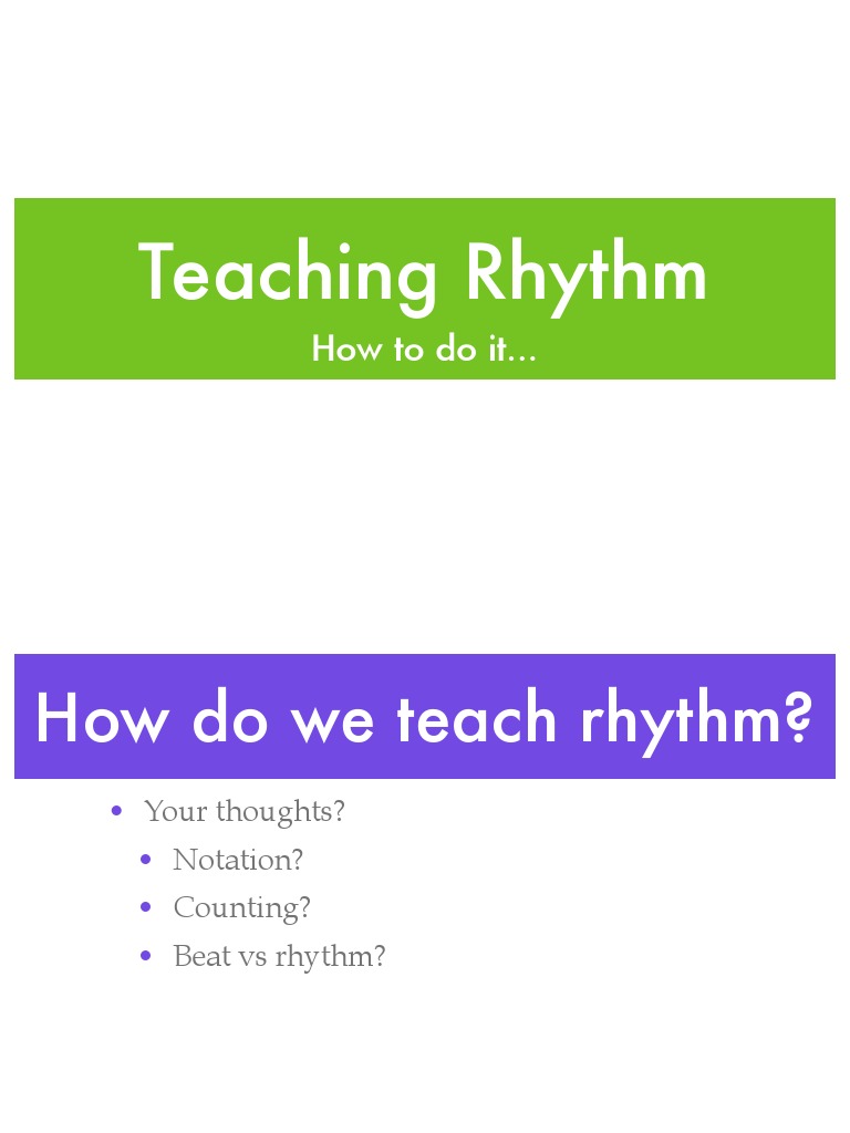 Teaching Rhythm And Tonality Pdf Rhythm Musicology
