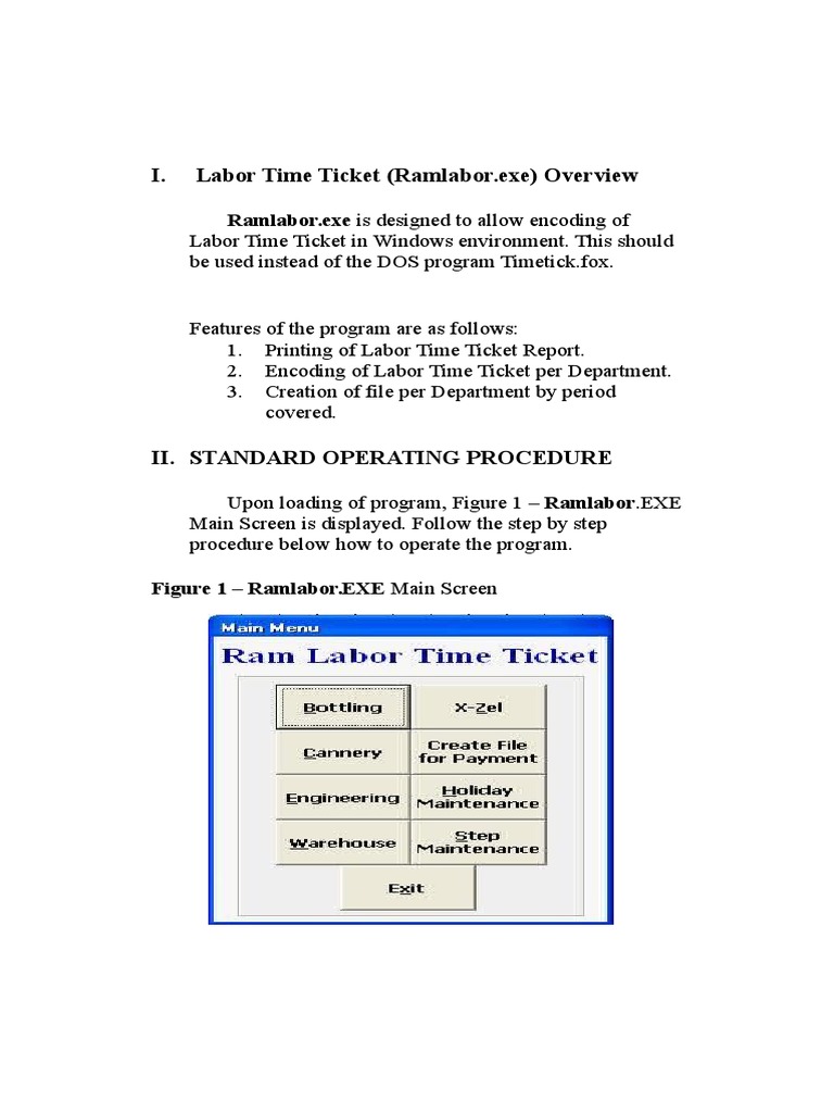 Labor Time Ticket | PDF | Computing Platforms | Computer File