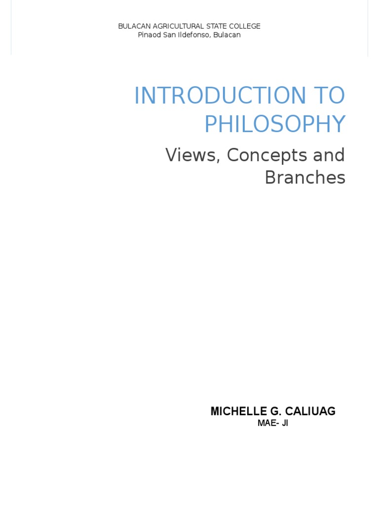 Introduction To Philosophy | PDF | Epistemology | Causality