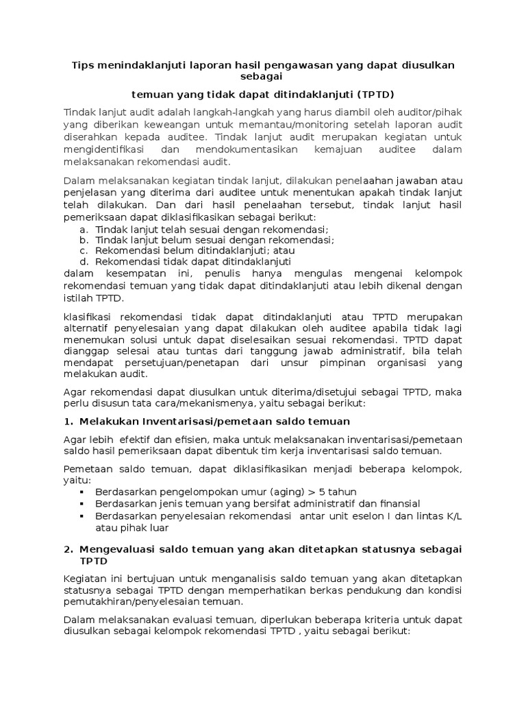 Tulisan TPTD | PDF