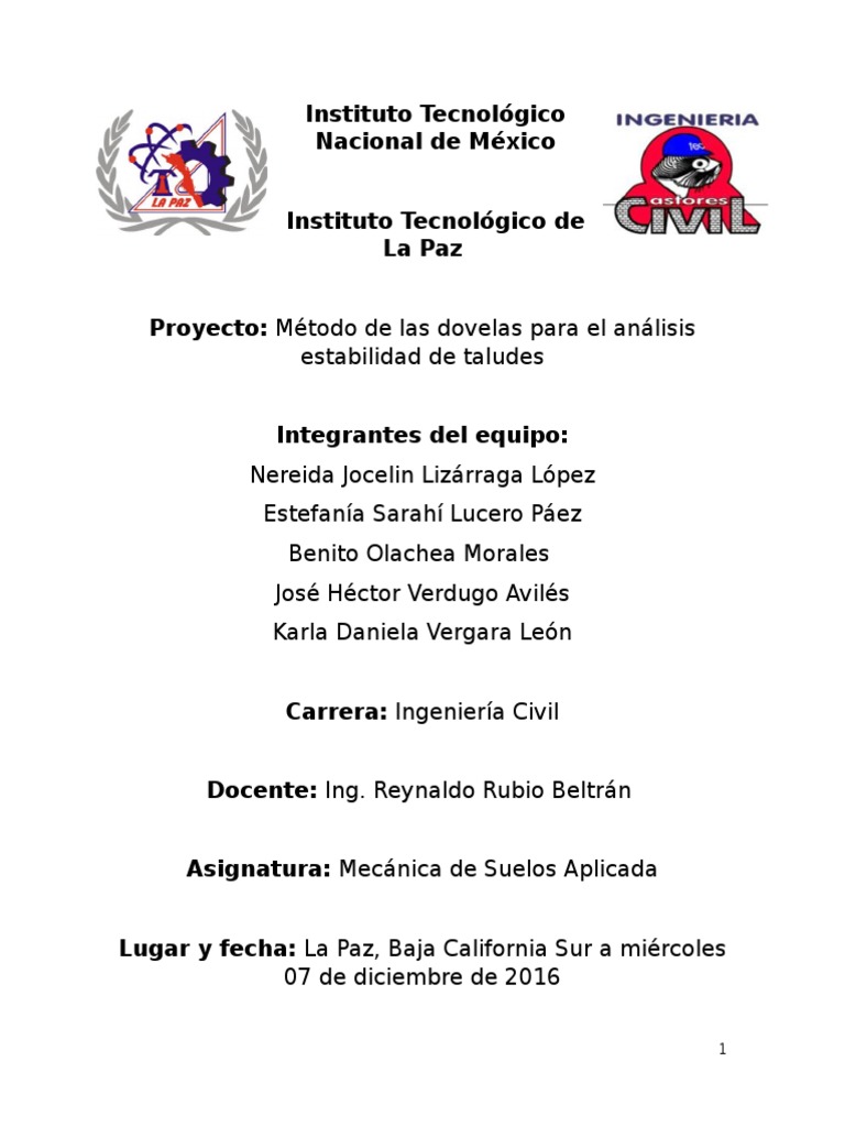 Análisis de Estabilidad de Taludes con Dovelas | PDF | Falla (geología ...