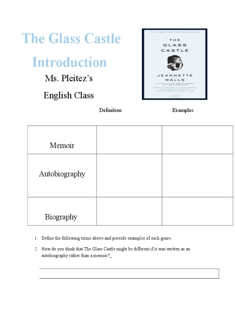 English Class Memoir Analysis | PDF | Philosophy | Young Adult