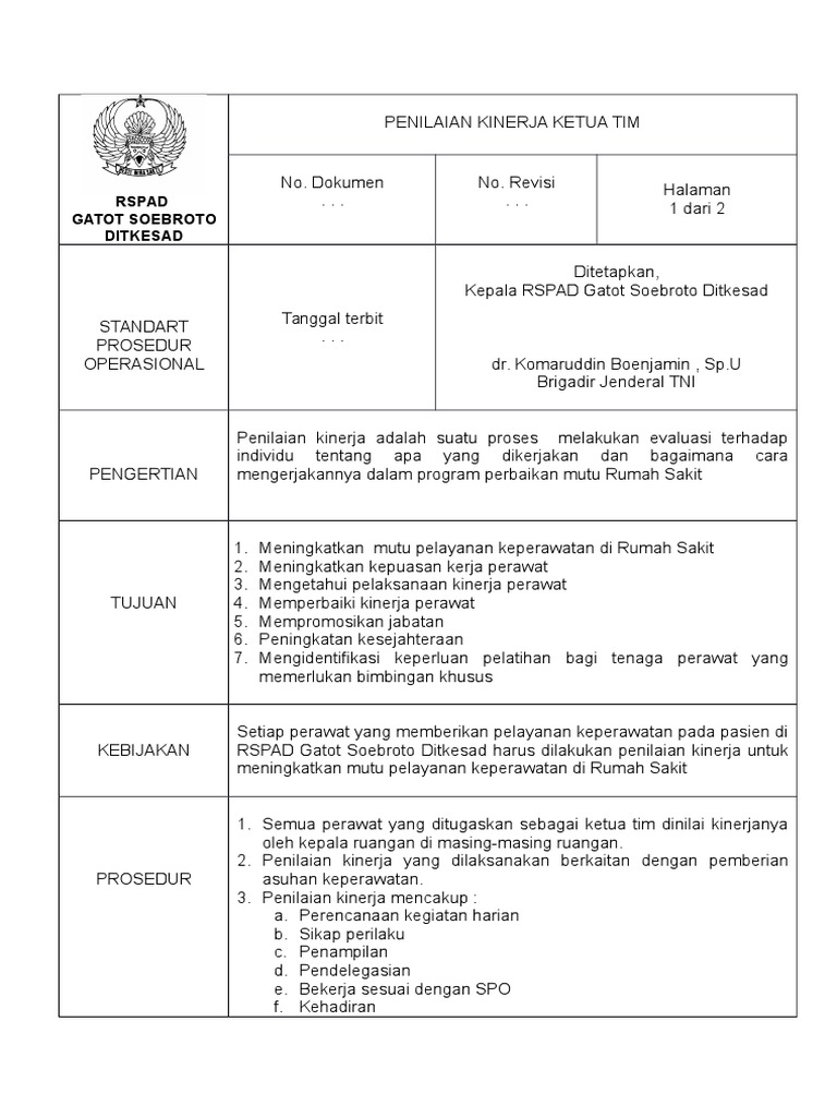 12 KPS 14.2 Penilaian Kinerja Katim | PDF
