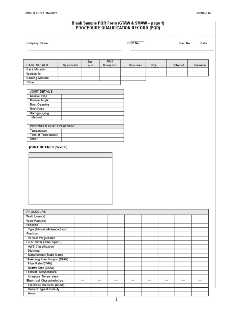 AWS D1.1-D1.1M-2015 - Structural Welding Code-Steel Sample Form Report ...