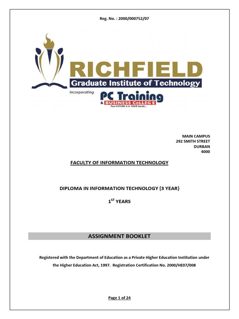 DIT 1st Semester Assignment Guide | PDF | Server (Computing) | Internet