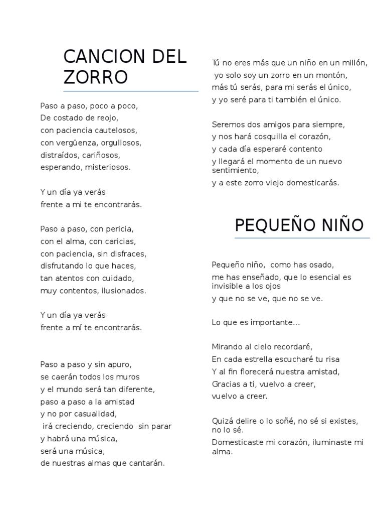 Canción Del Zorro Letra | PDF | Amor | Science