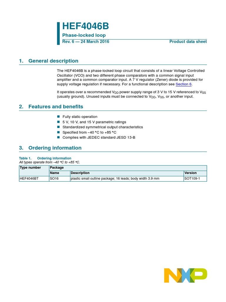 Hef 4046 B | PDF | Electrical Engineering | Electrical Circuits