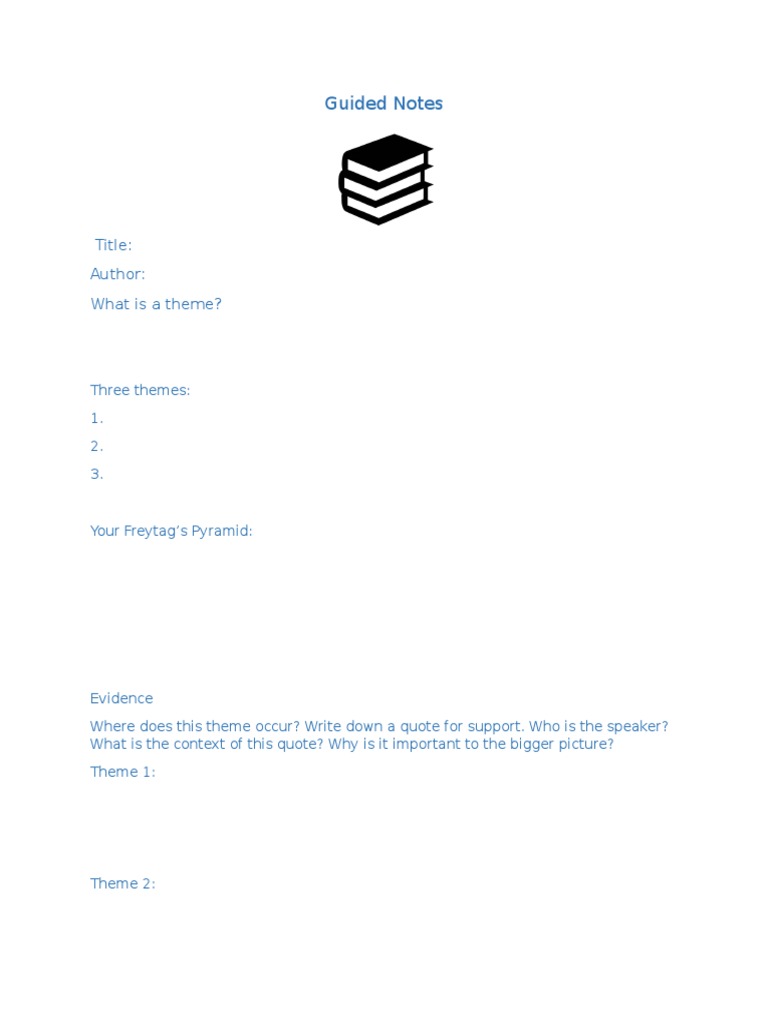 Guided Notes | PDF | General Fiction