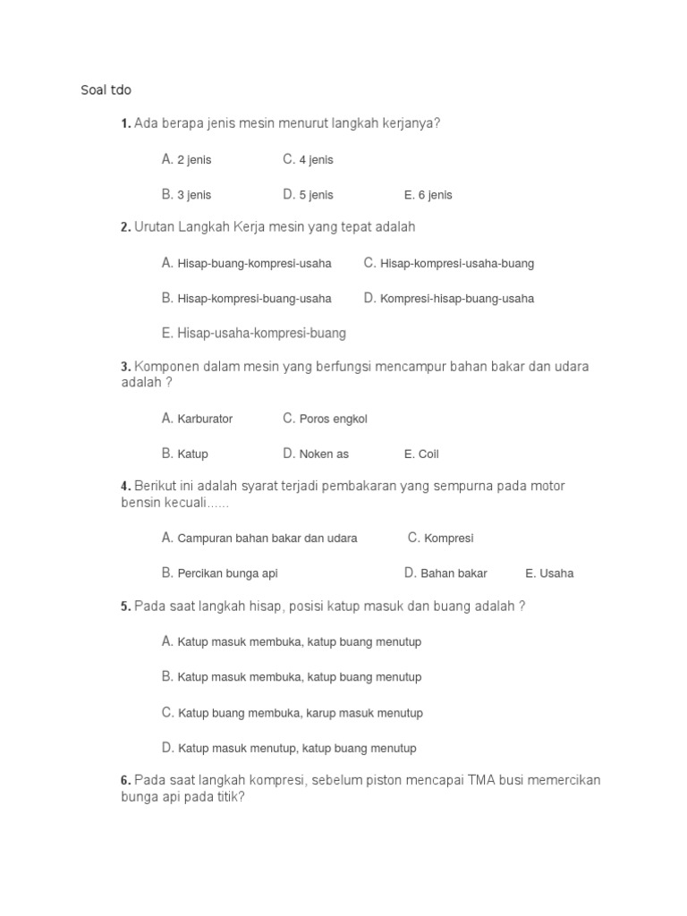 Soal Tdo | PDF