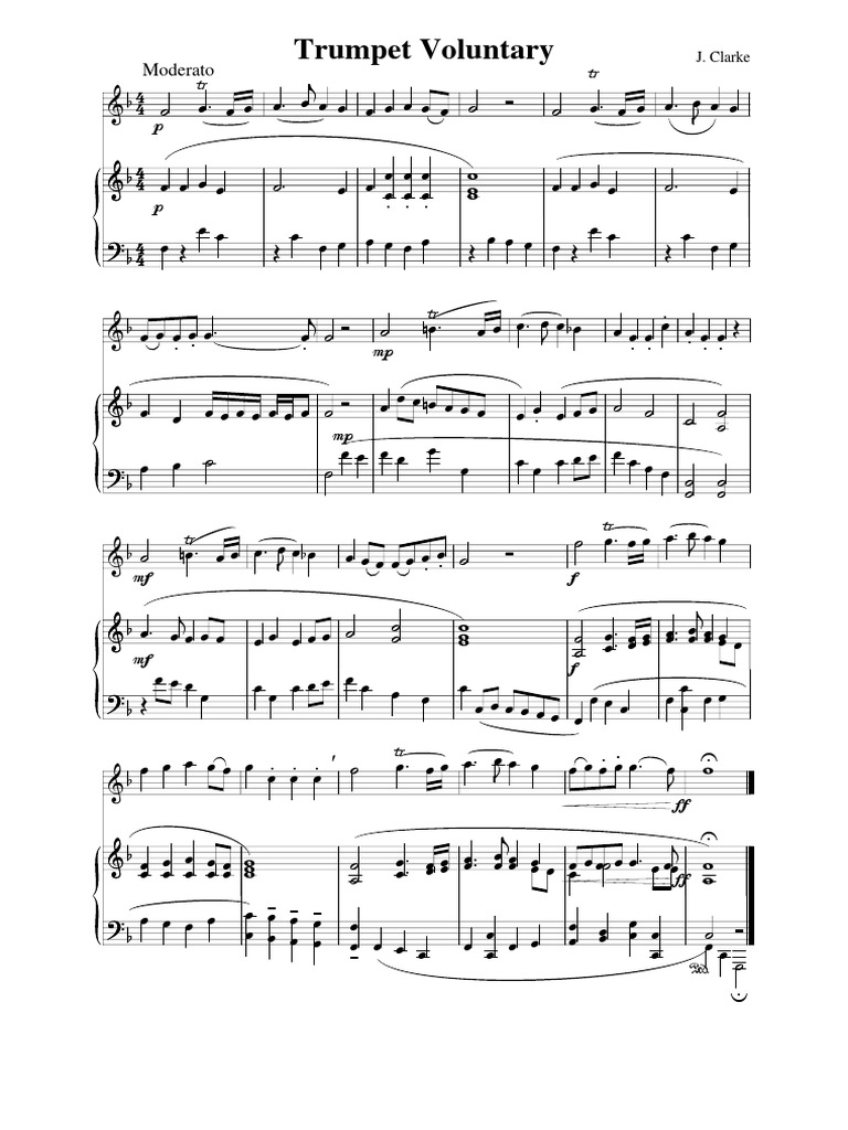 Clarke: Trumpet Voluntary Partition PDF | PDF