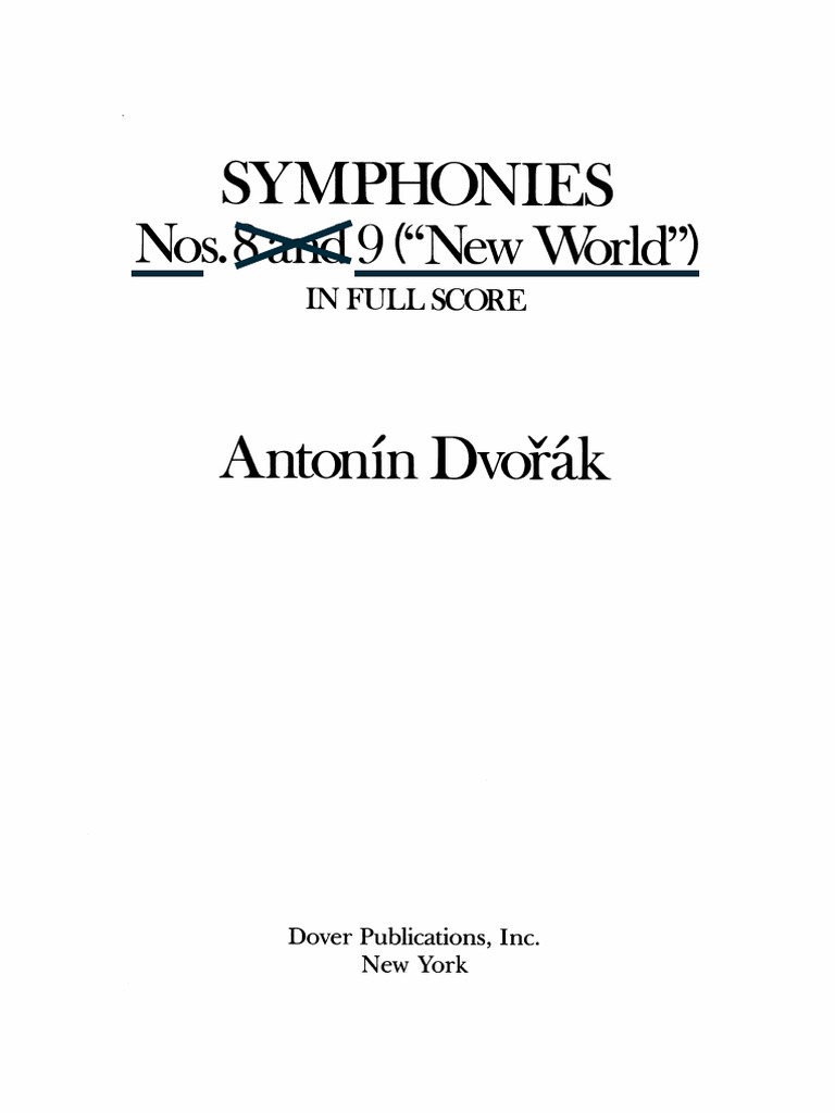 Dvorak Symphony No. 9 Score | PDF