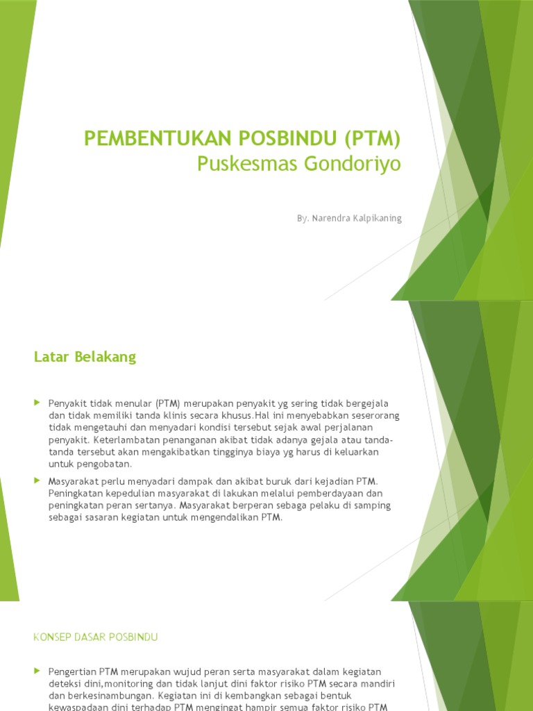 Pembentukan Posbindu (PTM) | PDF