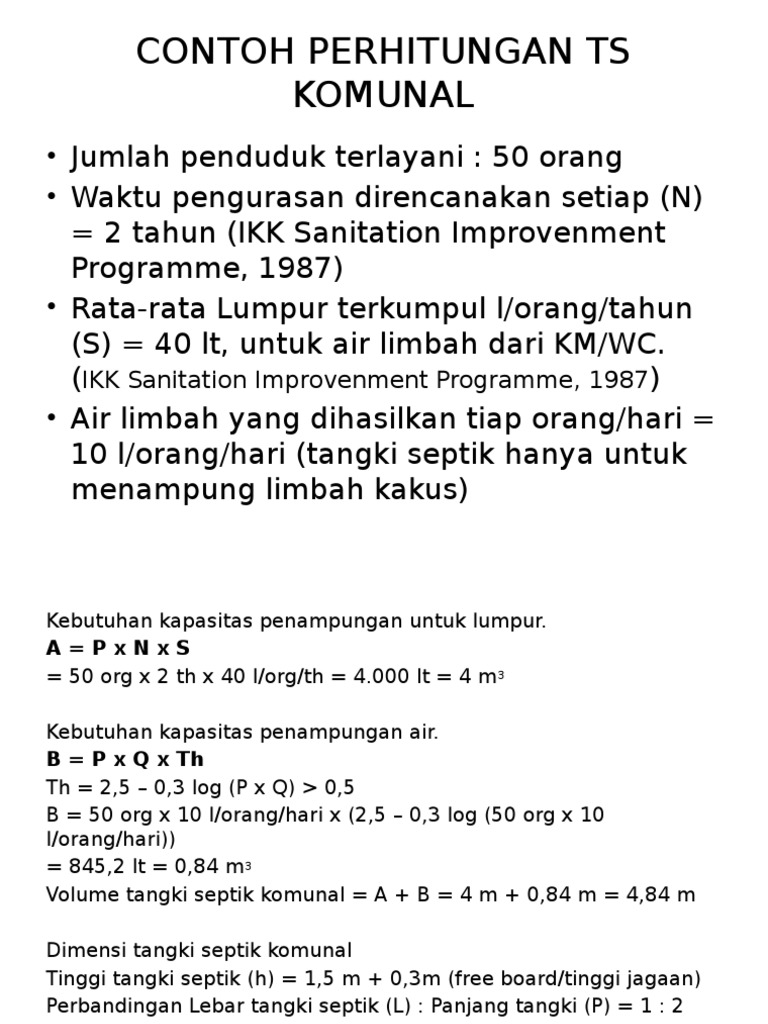 Contoh Perhitungan Ts Komunal | PDF