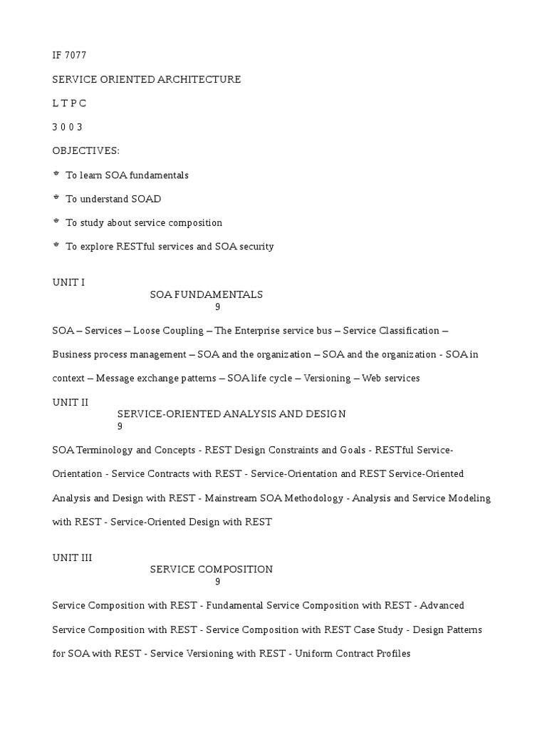 Service Oriented Architecture | PDF