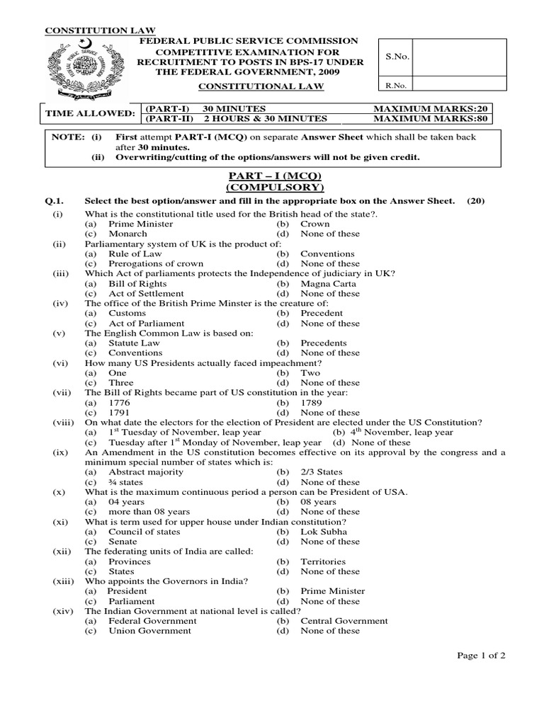 Constitutional Law.pdf | Government Of India | United States Constitution
